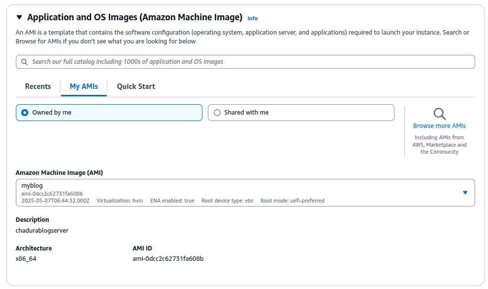 Blogs | Creating EC2 AMIs and Launching from Backups